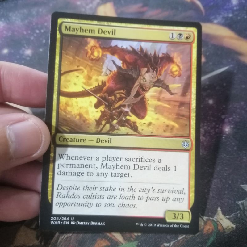 1 Mayhem devil WAR of the spark pioneer MTG card magic | Shopee Philippines