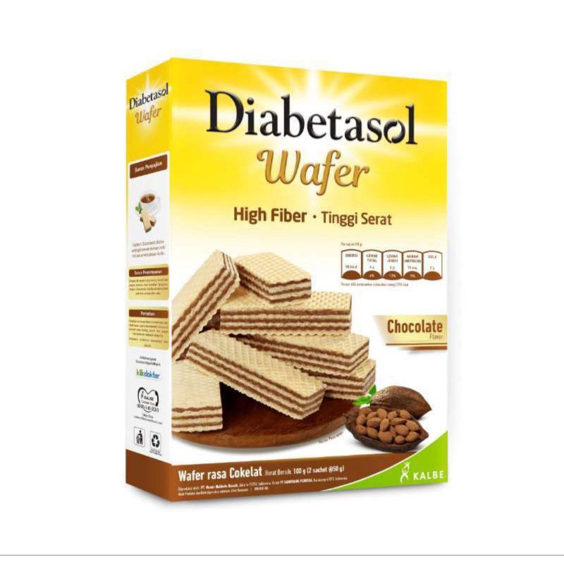Wafer diabetasol Chocolate fiber 100 gr/Healthy wafer | Shopee Philippines