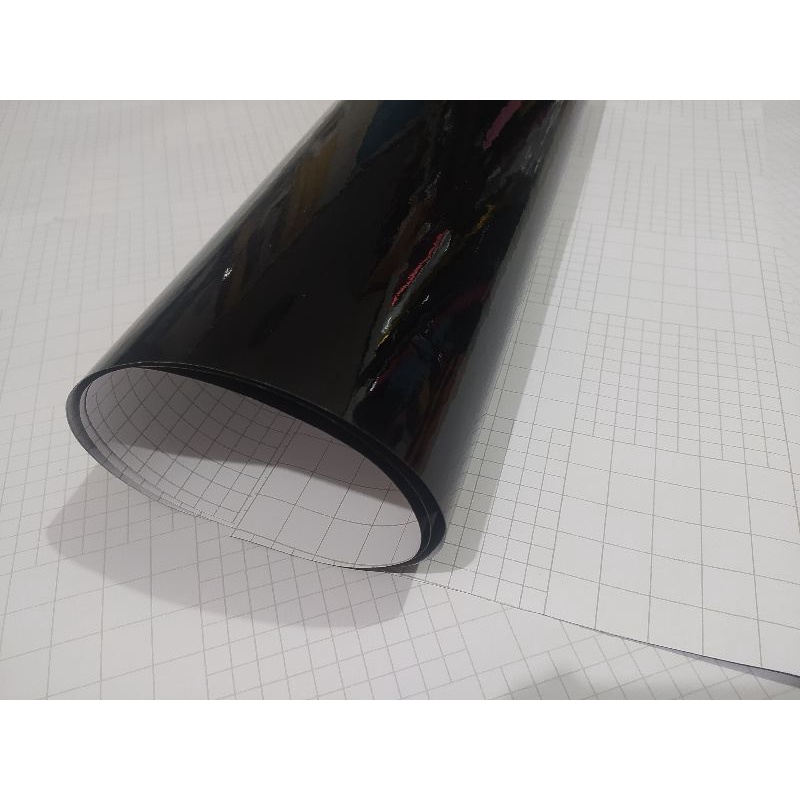 High Glossy Black Vinyl Wrap Sticker Bubble Free Streachable | Shopee ...