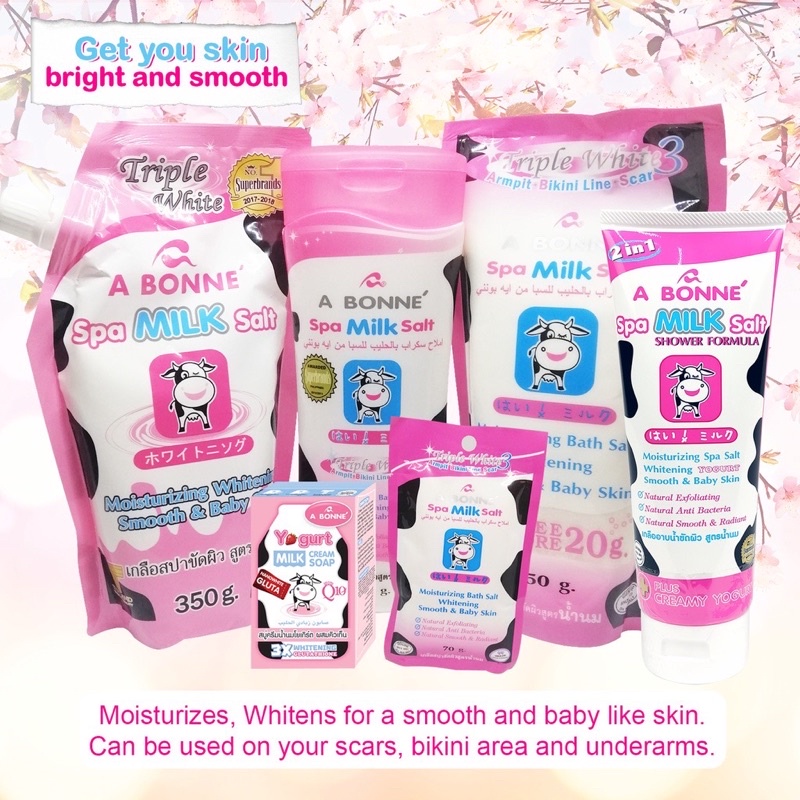 Original A Bonne Milk Spa Body Bath Salt Original Made In Thailand ...