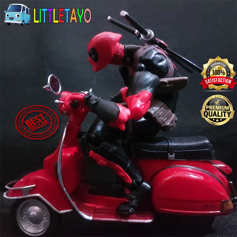 Miniature MOTOR VESPA CLASSIC 1/12 P200E Scale DEADPOOL MARVEL LEGENDS ...