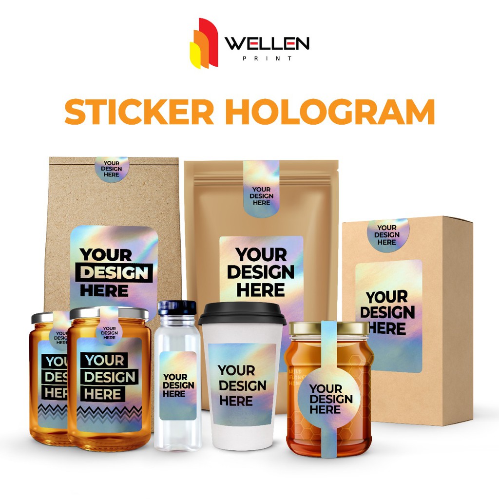 WELLEN PRINT - PRINT Hologram Stickers Rainbow Sticker/s Custom Rainbow ...