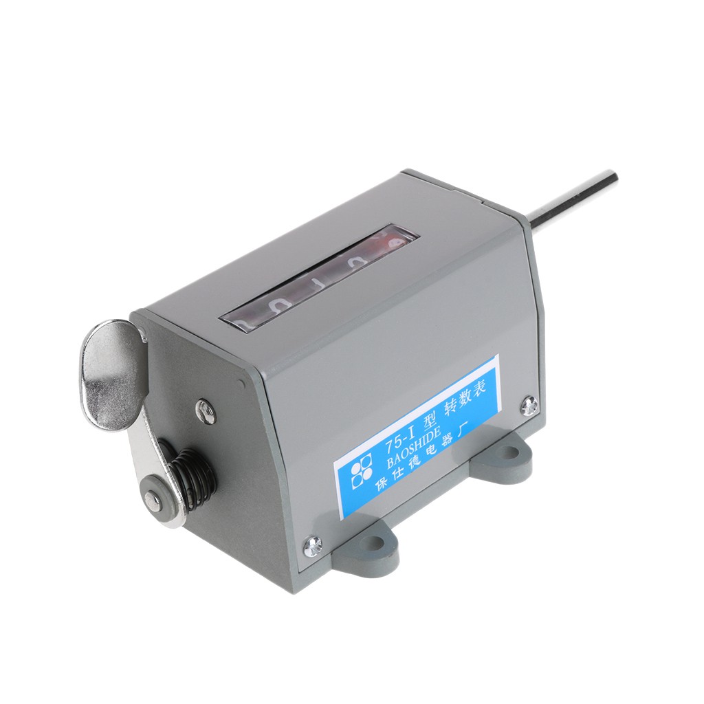 75-I Mechanical Resettable 5 Digits Display Rotary Revolution Counter ...