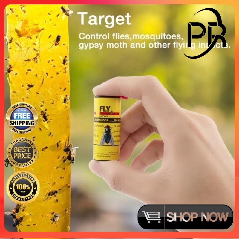 Fly Catcher 2 Rolls Sticky Fly Langaw Paper Eliminate Flies Insect Bug ...