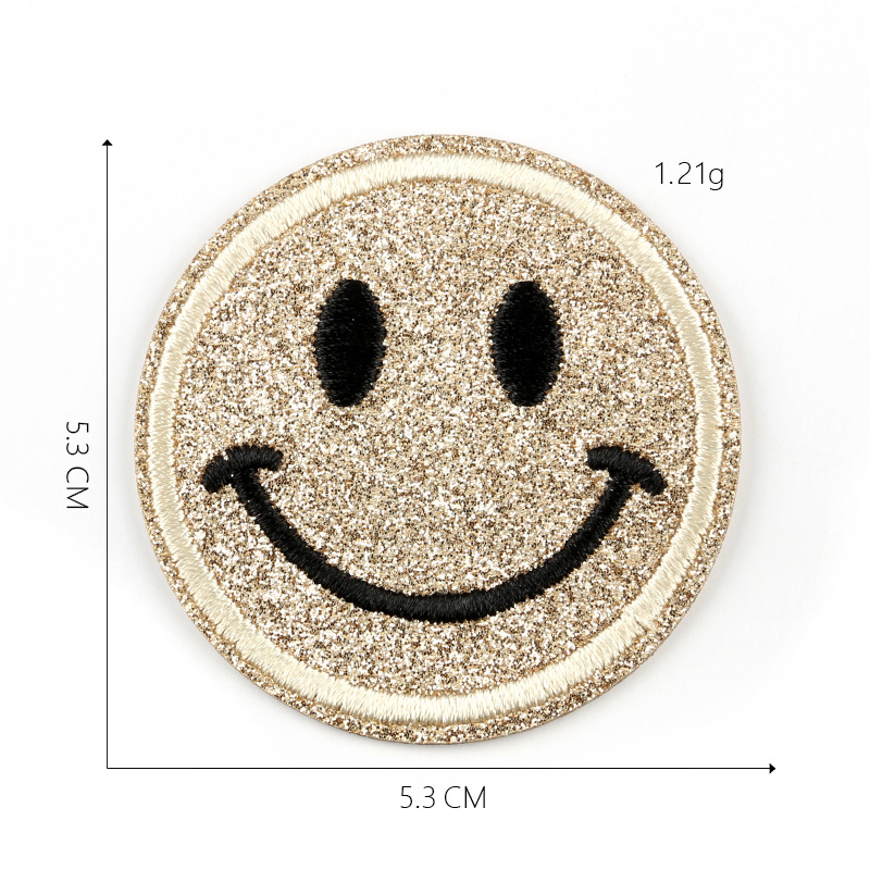 Computer embroidery factory outlet marked cute smiley face embroidered ...