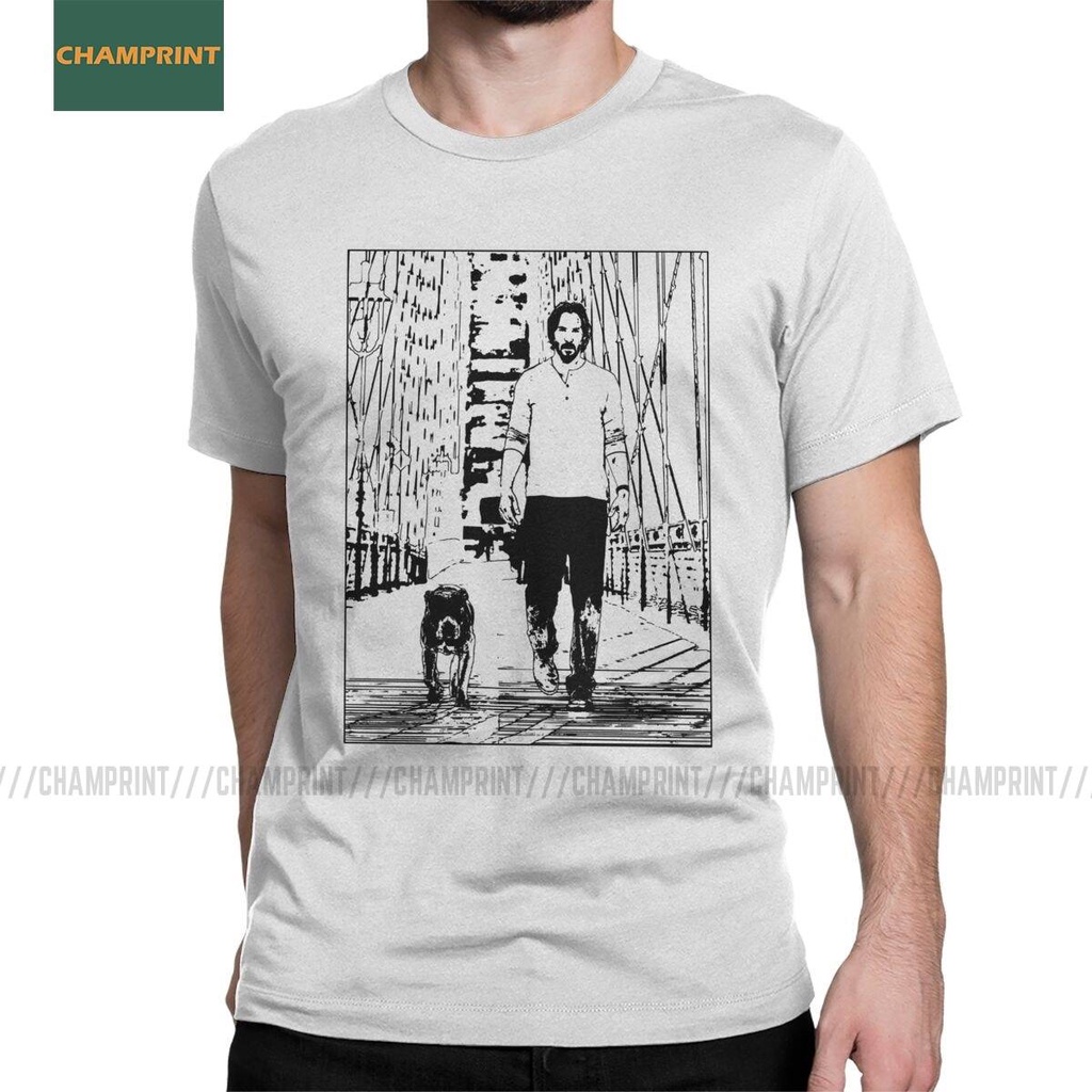 2022 Trendy T-shirt John Wick T-Shirt Men Keanu Reeves Movie Parabellum ...