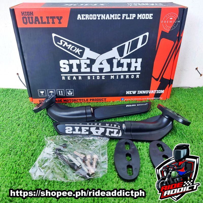 SMOK STEALTH MIRROR NMAX AEROX ADV NINJA MOTORCYLE REARVIEW MIRRORS ...