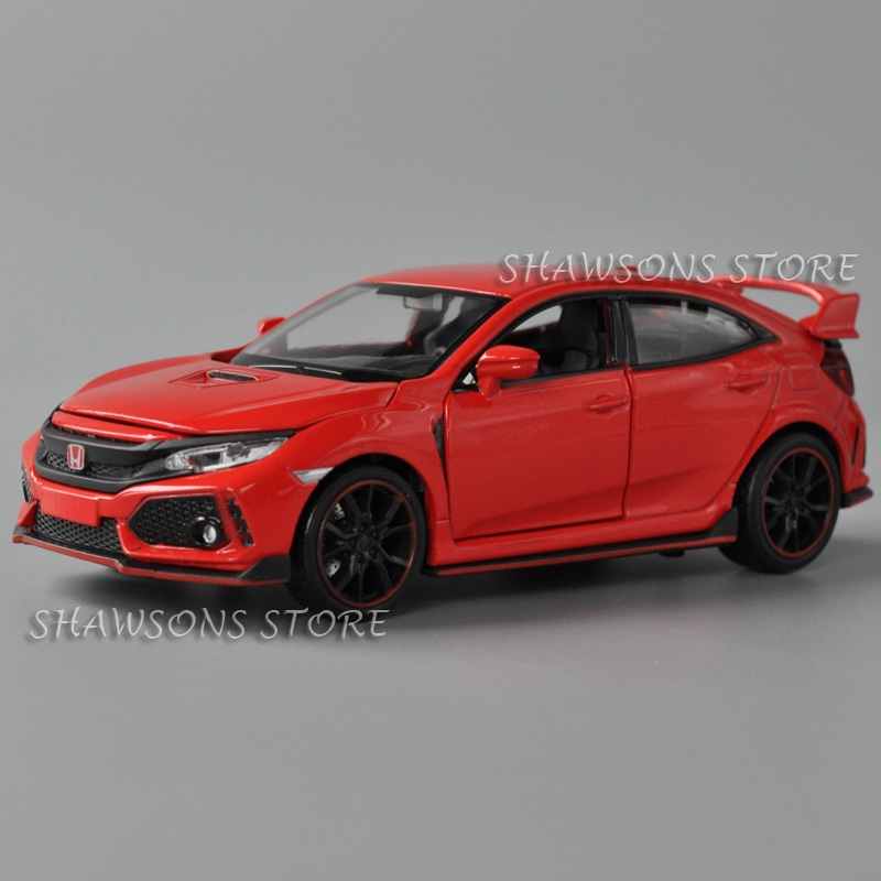 1:32 Scale Diecast Metal Car Model Honda Civic Type R Replica Pull Back ...