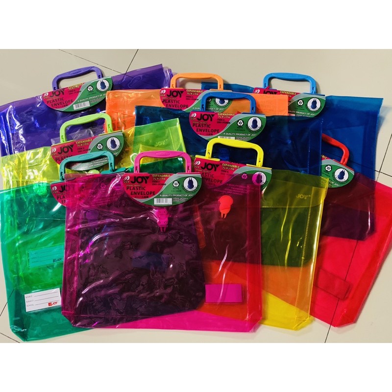Joy Expandable Plastic Envelop LONG with Handle Pushlock | Shopee ...