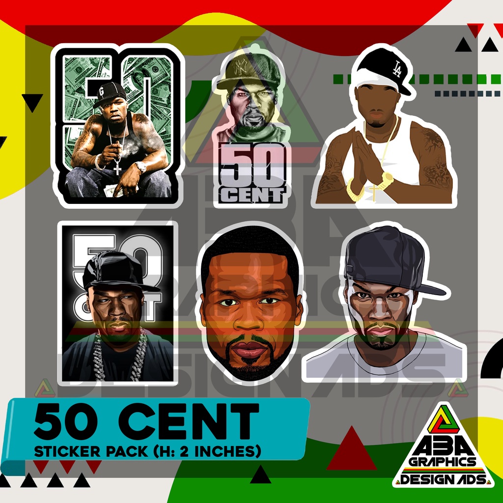 50 Cent Rapper Waterproof Vinyl Sticker Pack | Shopee Philippines