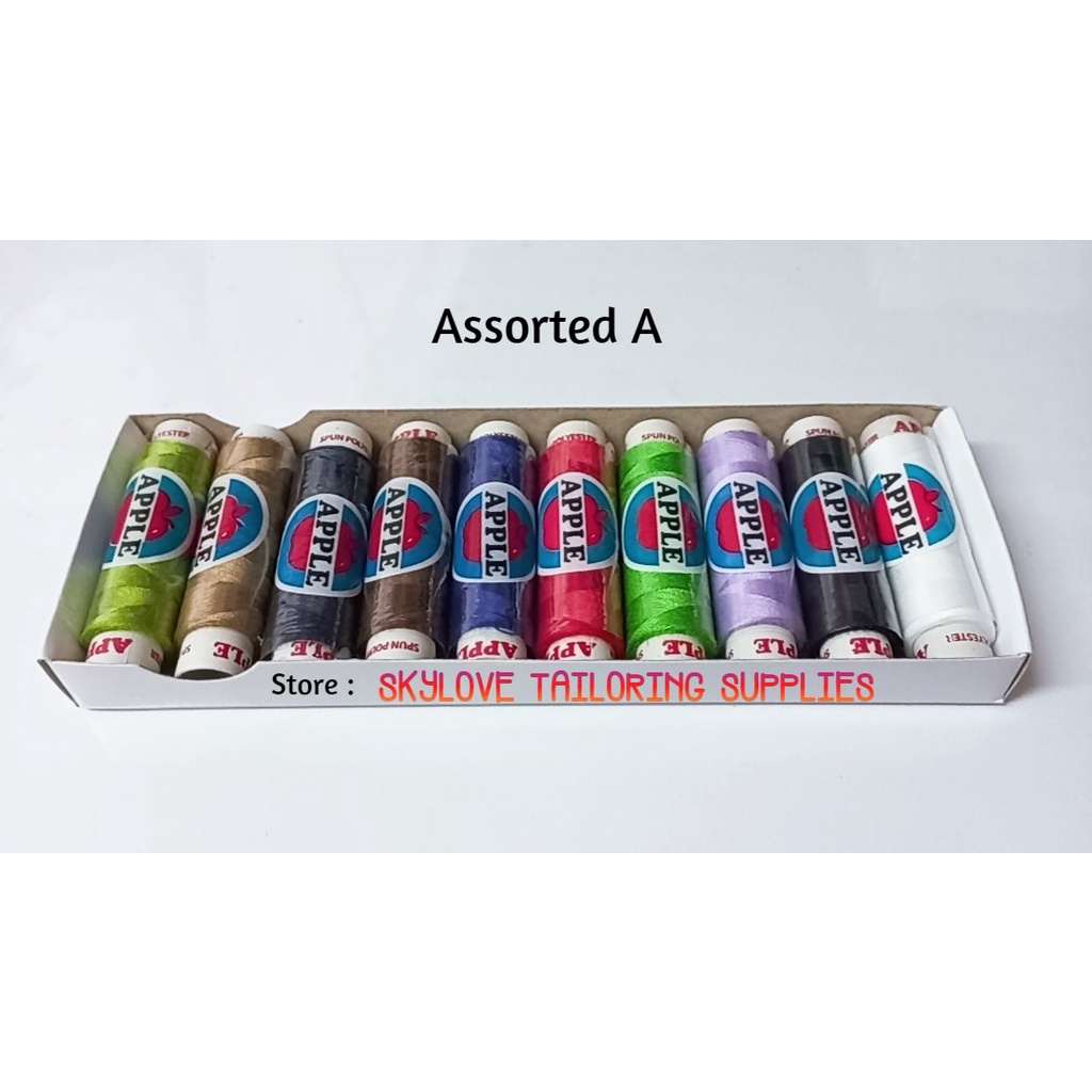 Apple Sewing Thread 100 Meters Sold per Box | Sinulid | Apple Spun ...
