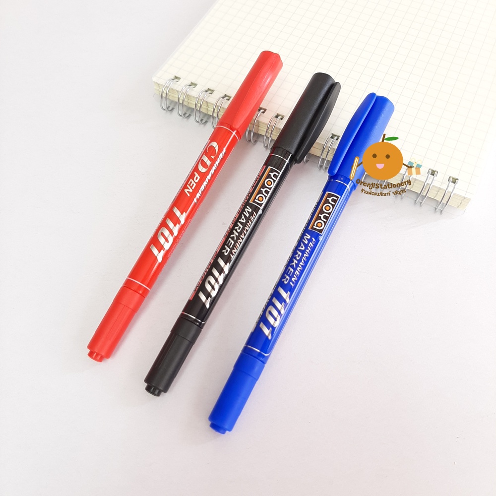 Cd Writing Pen Parcel 2 Heads YOYA Permanent Marker 1101 | Shopee ...