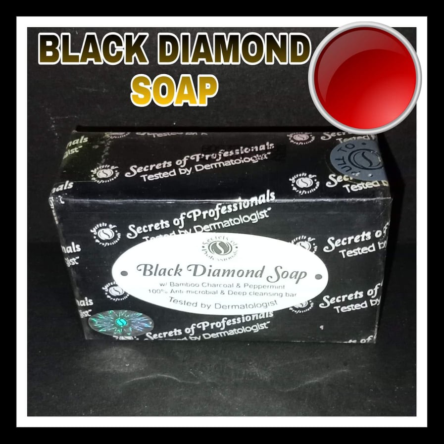 BLACK DIAMOND SOAP w/ BAMBOO CHARCOAL AND PEPPERMINT | Shopee Philippines
