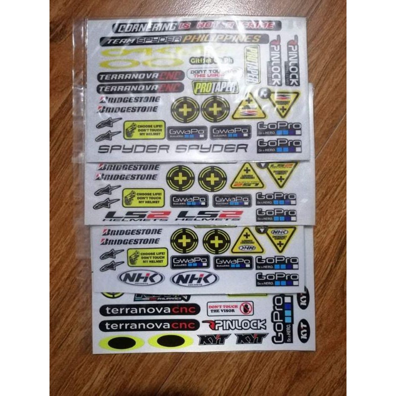 3M Sticker Reflectorized Decals for Helmet Lens for Ls2,Kyt,Nhk,Spyder ...