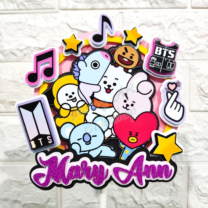 Customized Cake Topper BTS BT21 | Shopee Philippines