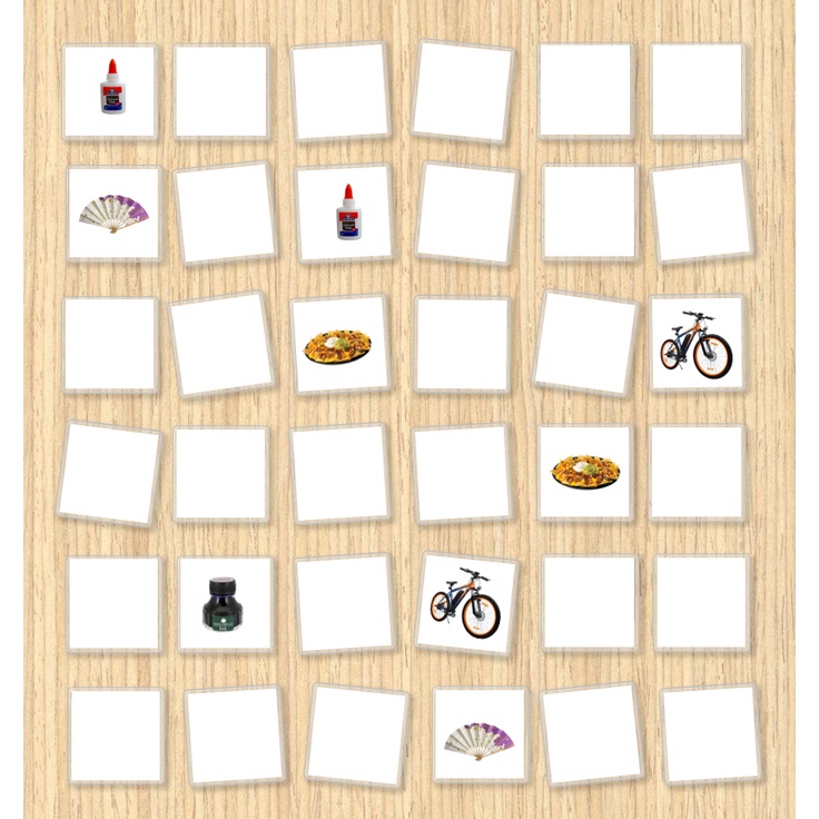 Memory Game Cards - Mini Matching Cards Game for Kids - Small Laminated ...