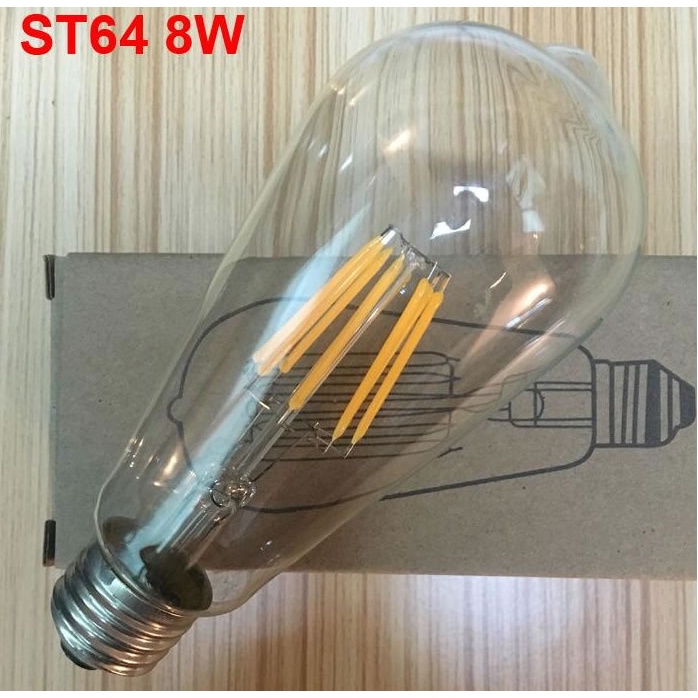 ST64 8W Filament Bulb lamp 220V E27 Vintage Antique 8W WARM WHITE ...
