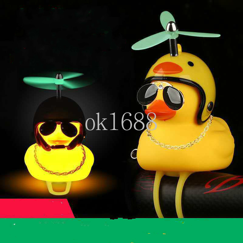 Motorcycle Rubber Cute Ducks With Paddle Mini Duckling Hanging bike ...
