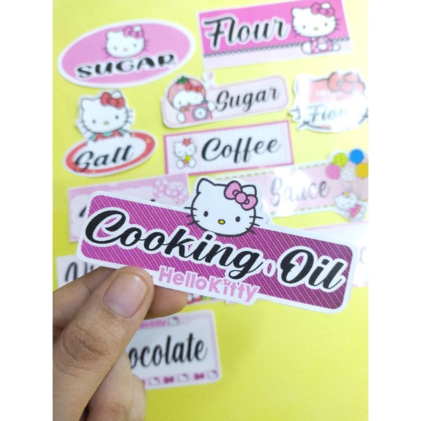 Hello Kitty waterproof Labels sticker customize | Shopee Philippines