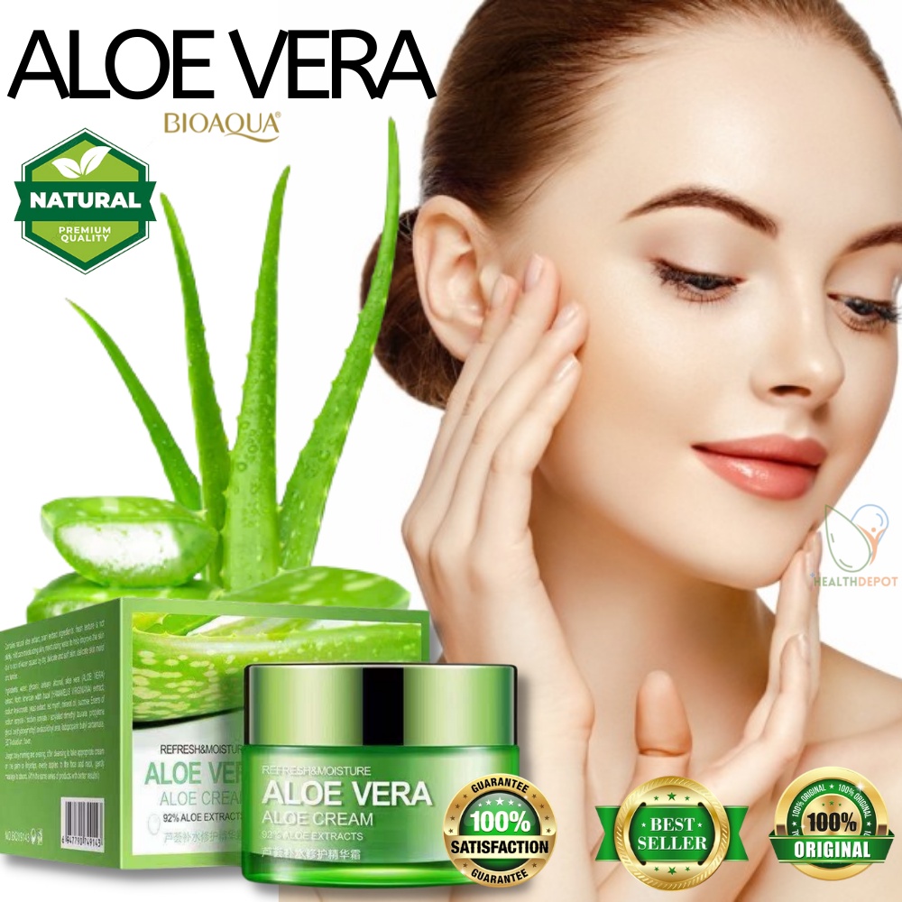 BIOAQUA Aloe Vera Cream Original Moisturizing Soothing Gel Natural Aloe Vera Extract Serum ...