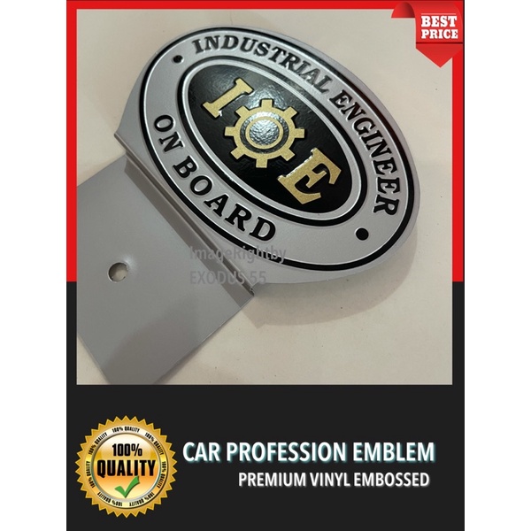 Industrial Engineer Car Plate Profession Emblem Accessories | Shopee ...