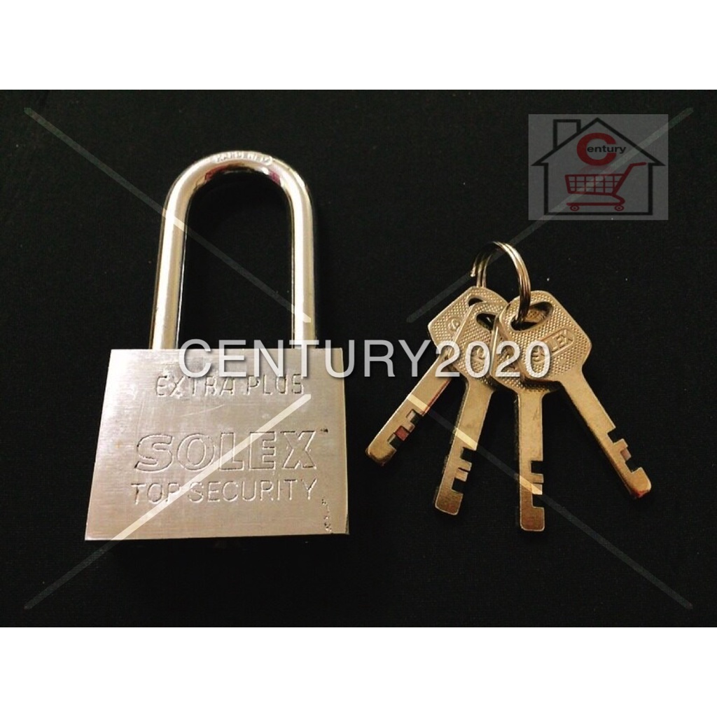SOLEX Padlock Long Shackle Pad Lock Anti Rust Lock 40mm | Shopee ...