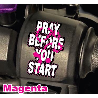 Motorcycle Pray Before You Start printed sticker (Laminated.) | Shopee ...