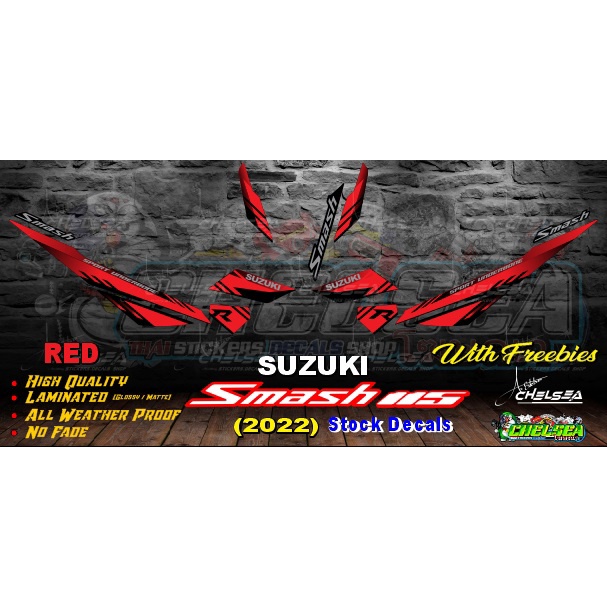 Suzuki Smash 115 (2022) Stock Decals/ Stickers with freebies | Shopee ...