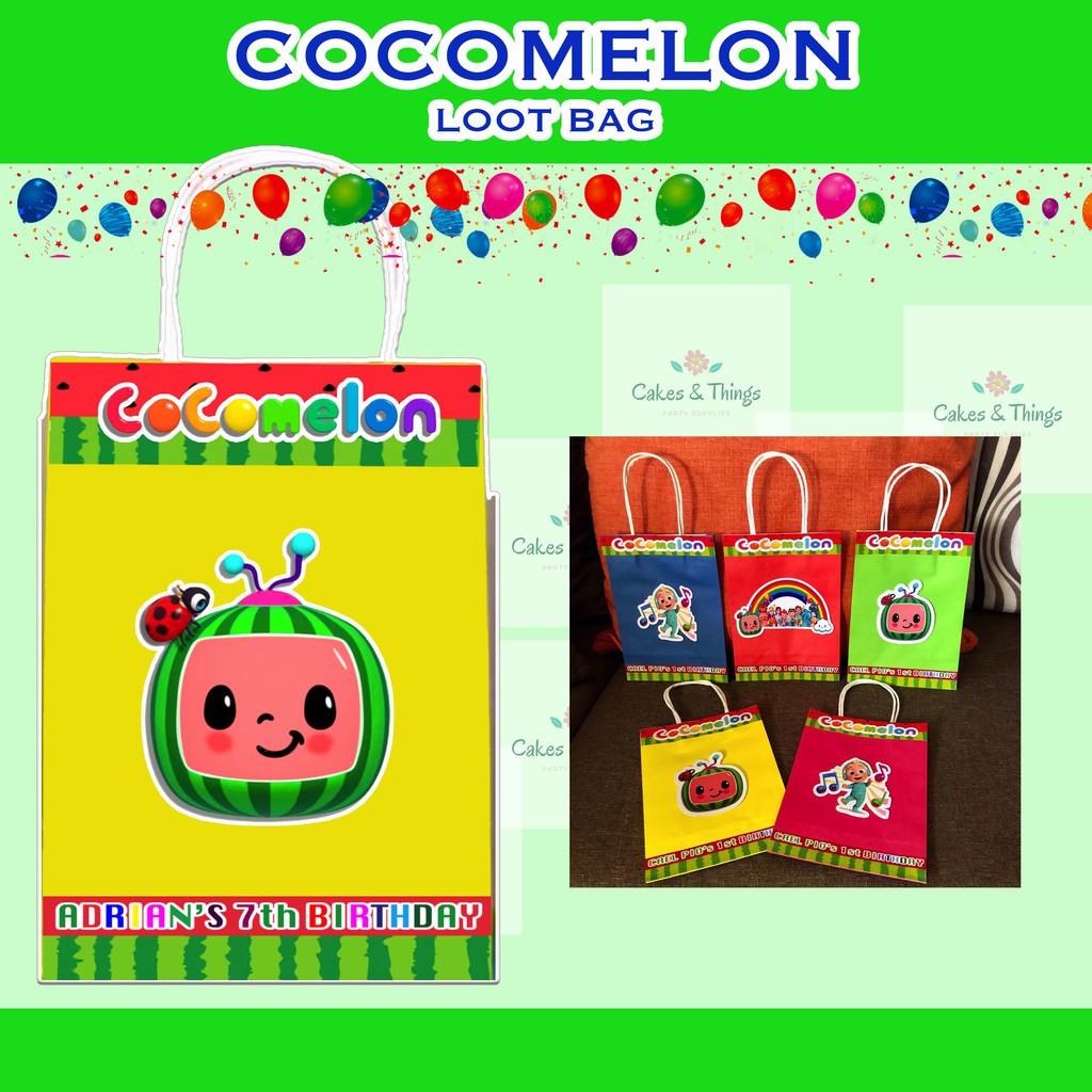 COCOMELON LOOT BAG/PARTY BAG (6 X 8 X 3 INCHES) | Shopee Philippines