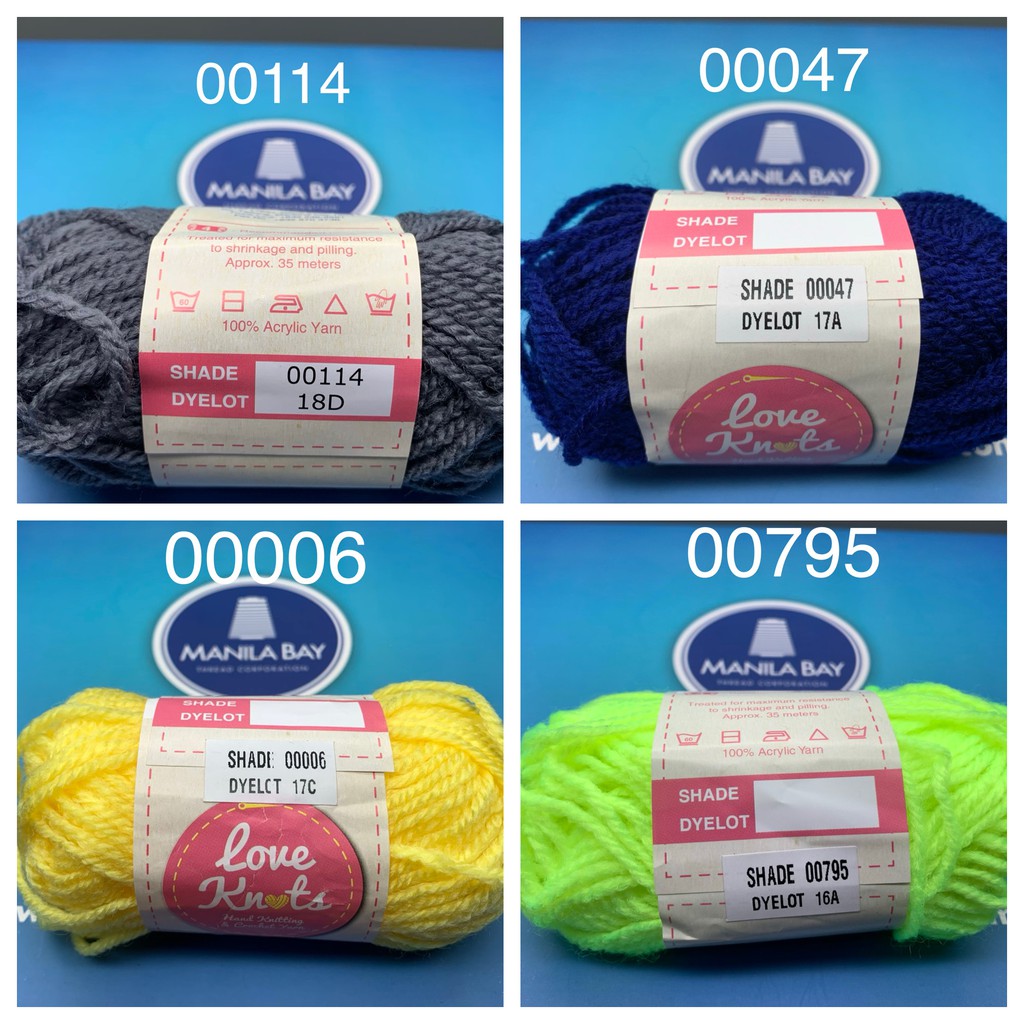 Love Knots Acrylic Yarn 15 grams (N881A/008C) | Shopee Philippines