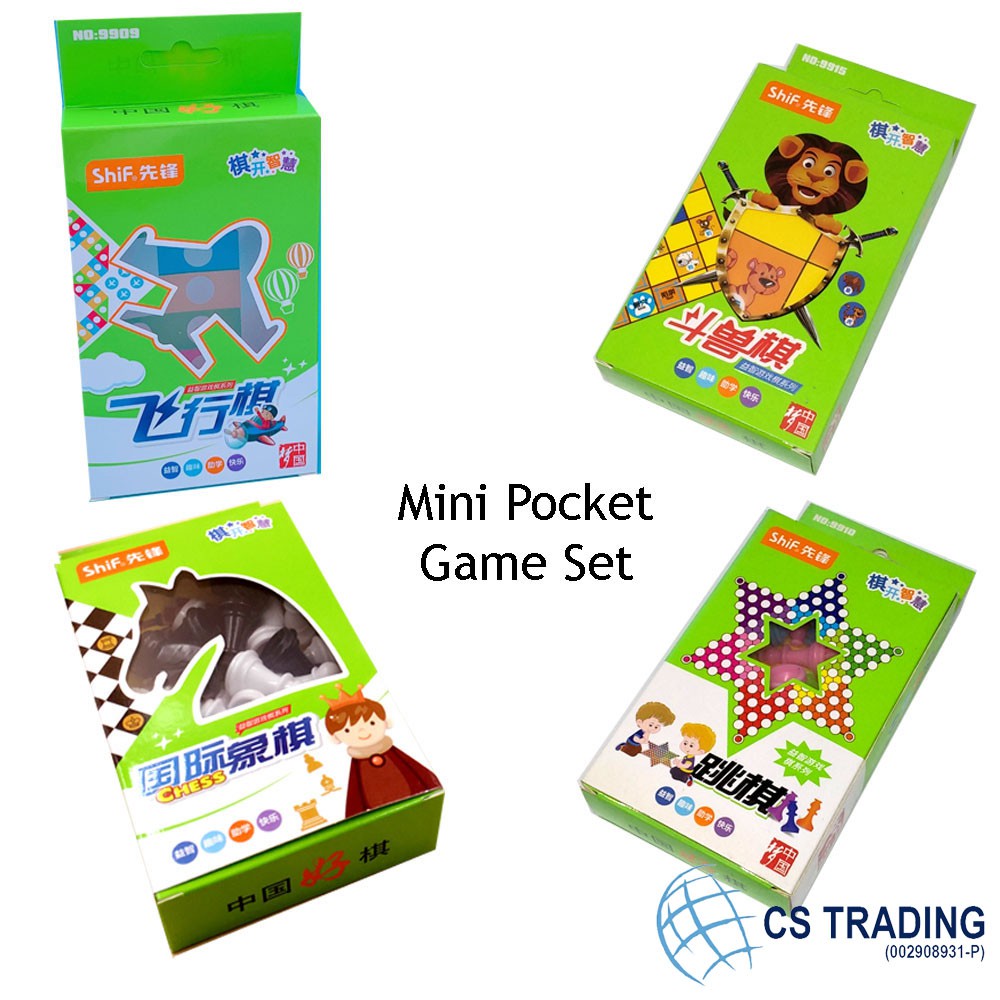 Mini Pocket Board Game Set - Chess / Flying Game / Beast Game ...