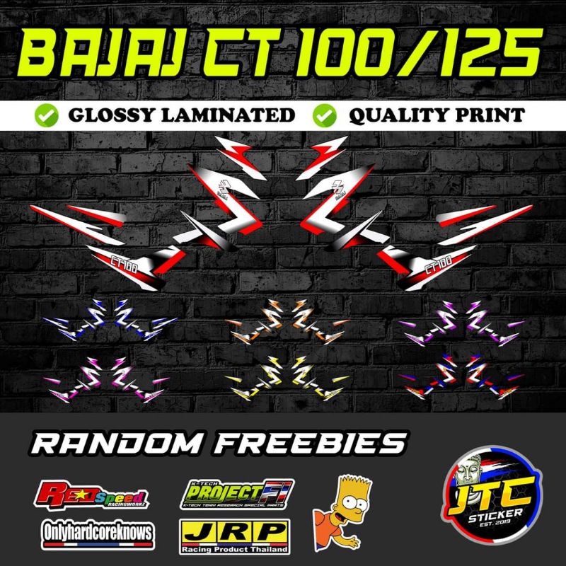 BAJAJ CT100 STOCK DECAL | Shopee Philippines