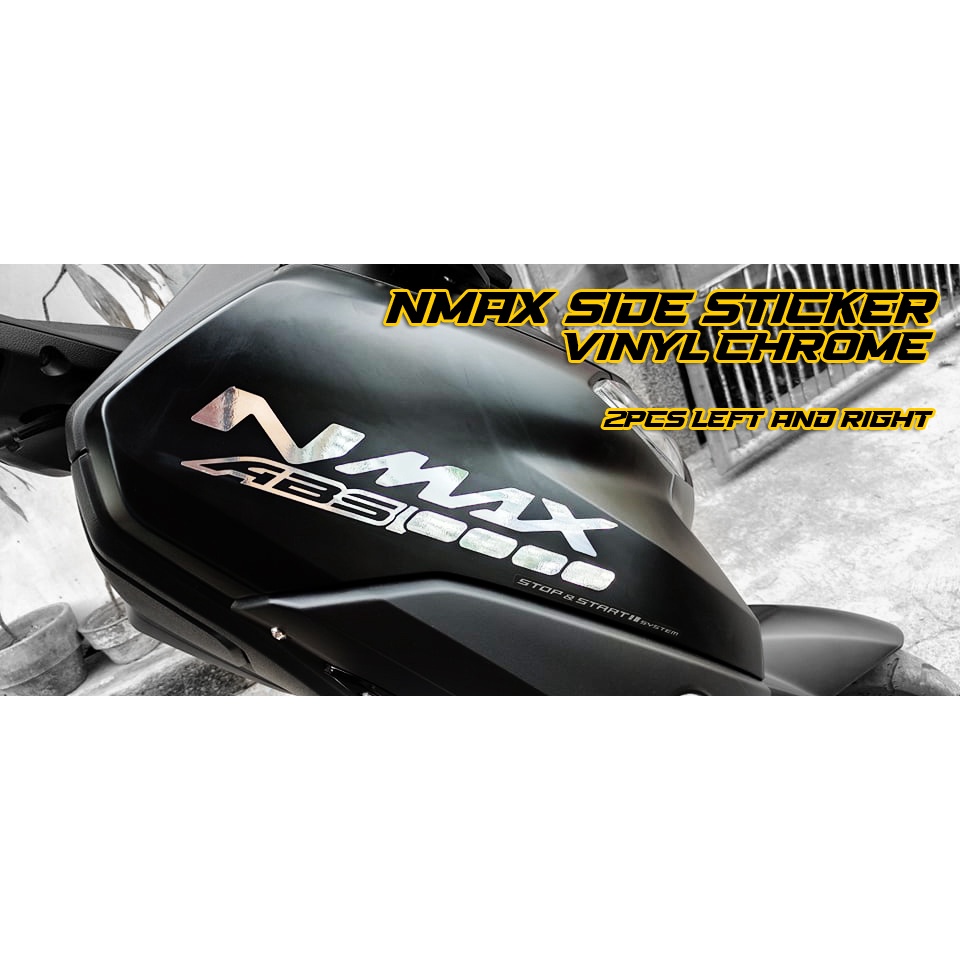 NMAX V1/V2 Yamaha logo STICKER 12X3 inches WATERPROOF CHROME FINISHED ...