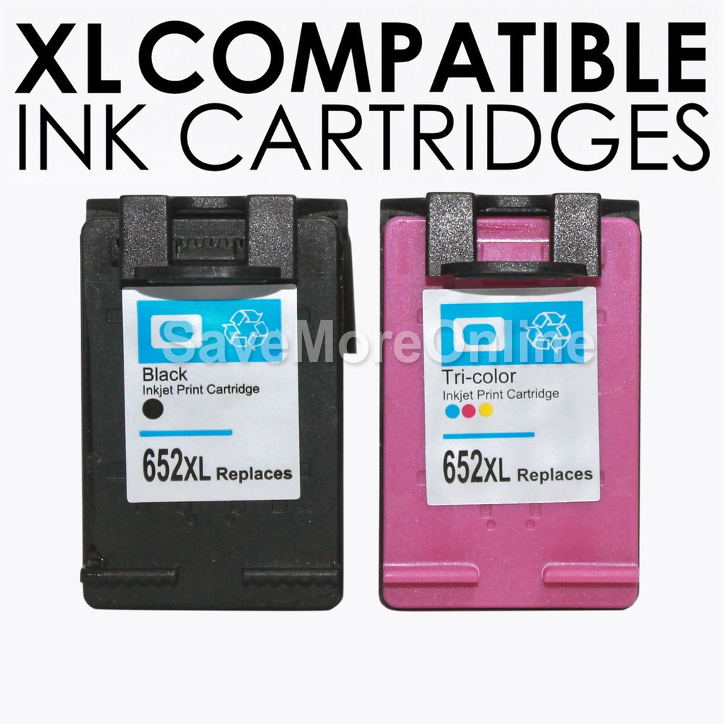 652XL Black & Color Compatible ink Cartridges for HP Deskjet 3790 ON ...