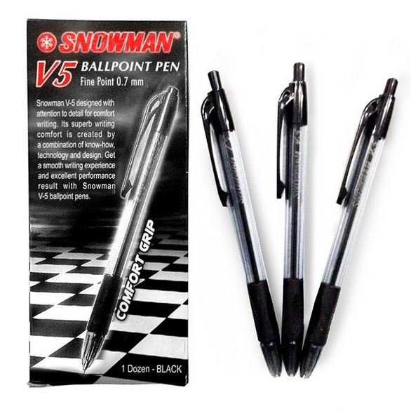 Retail Snowman V - 5 / V5 Ballpoint Pens price per stick | Shopee ...
