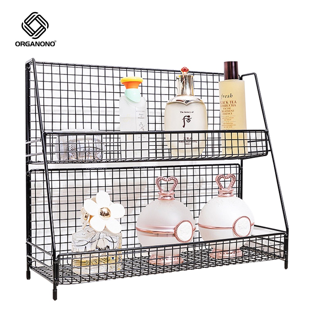 Organono Multifunctional 2 Layer Desktop Organizer Storage Metal Steel ...