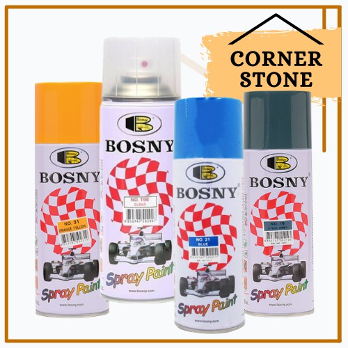 Bosny ORDINARY/SOLID COLORS 100% Acrylic Spray Paints | Shopee Philippines