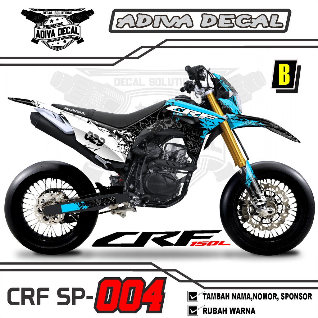 CRF SUPERMOTO STICKER DECAL - CRF 150 L 004 STICKER | Shopee Philippines