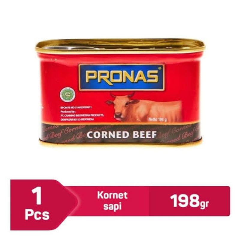 Pronas Canned Corned Beef 198g / Corned Beef Pronas 198 grams | Shopee ...