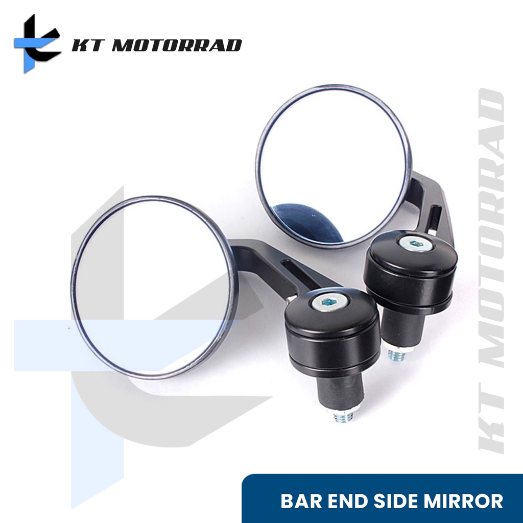 KT Universal CNC Round Bar End Rear Mirrors Motorcycle Side View Mirror ...
