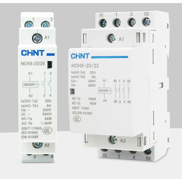 CHINT house hold small single-phase AC Contactor NCH8-20 /NCH8-25 20 ...