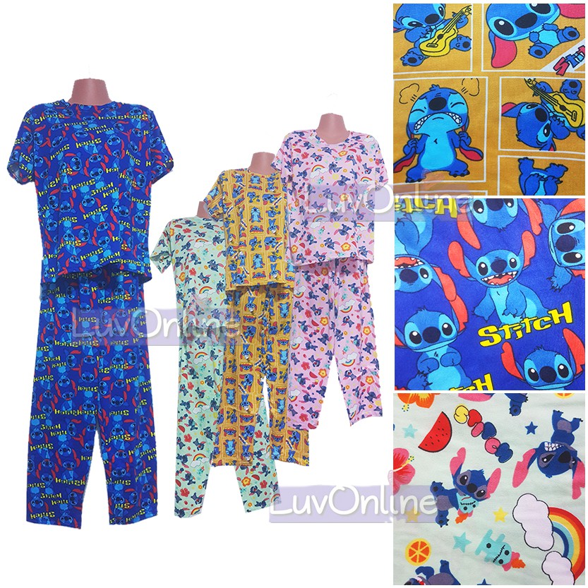 LILO and STITCH disney ASSORTED cartoon terno pajama set kids adults ...