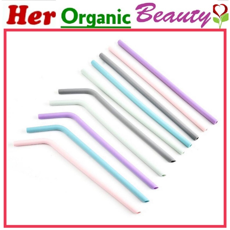 Silicone Kids' REGULAR Straws with Candy Colors (Bent/Straight) | Shopee Philippines