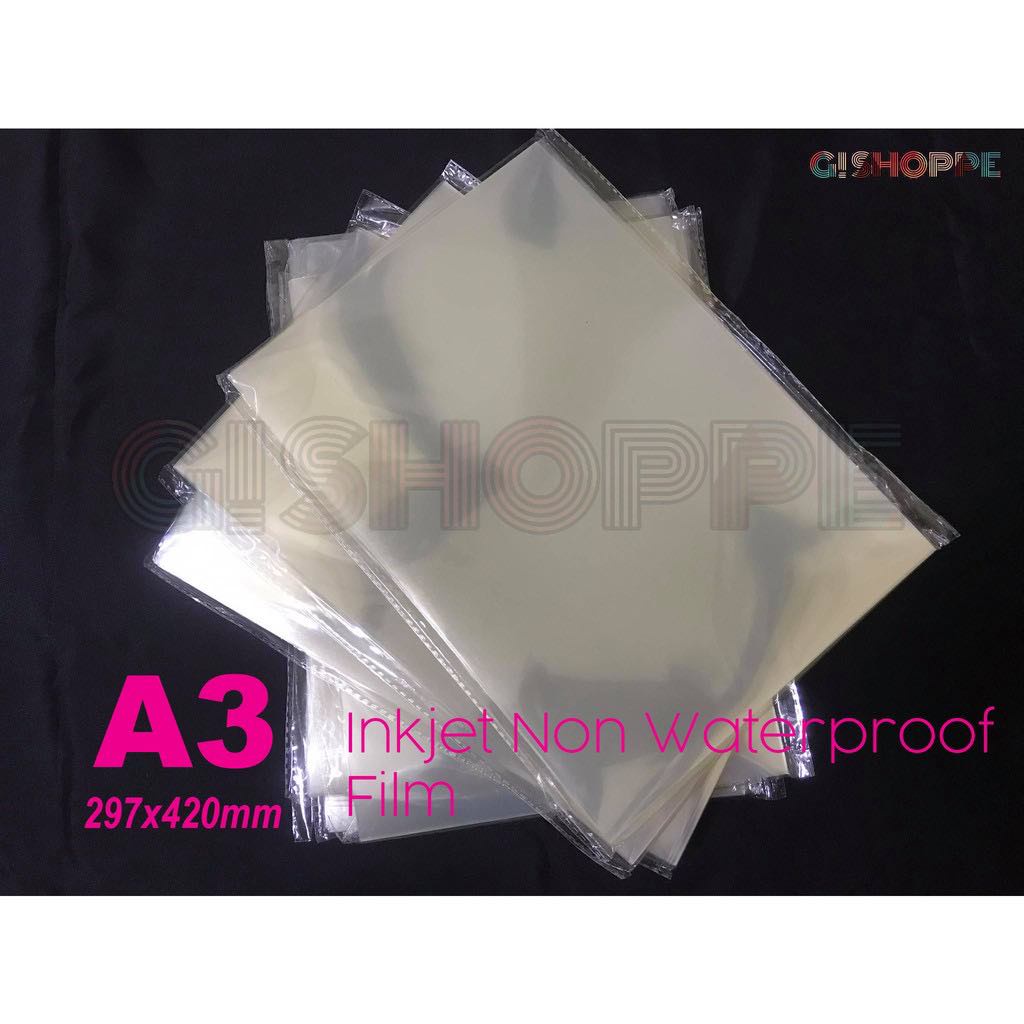 Clear A3 Non-Waterproof Silkscreen Acetate Inkjet Transparency Film for ...