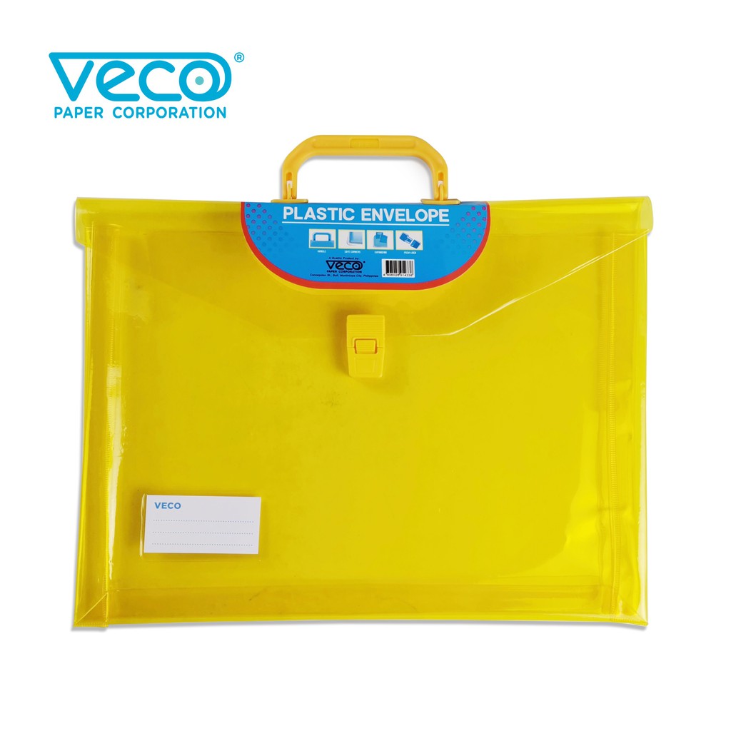 Veco Plastic Expanding Envelope Colored Long With Handle & Push Lock ...