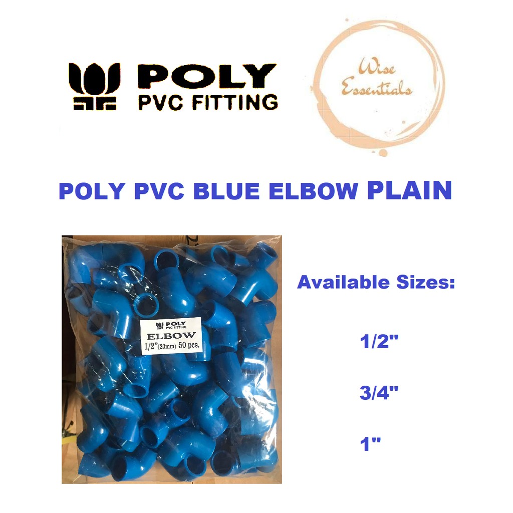 POLY PVC Blue Elbow Plain | Shopee Philippines