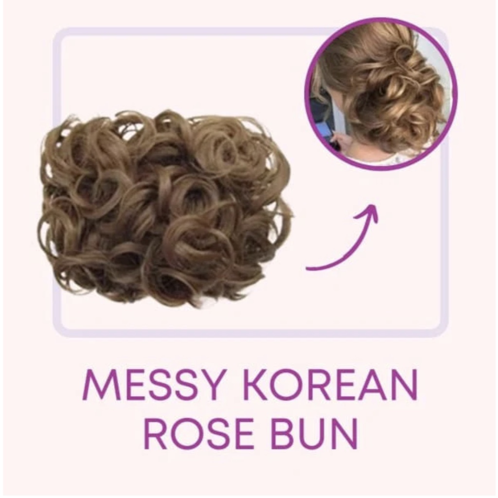 Messy Korean Rose Bun for hair bun making | Shopee Philippines