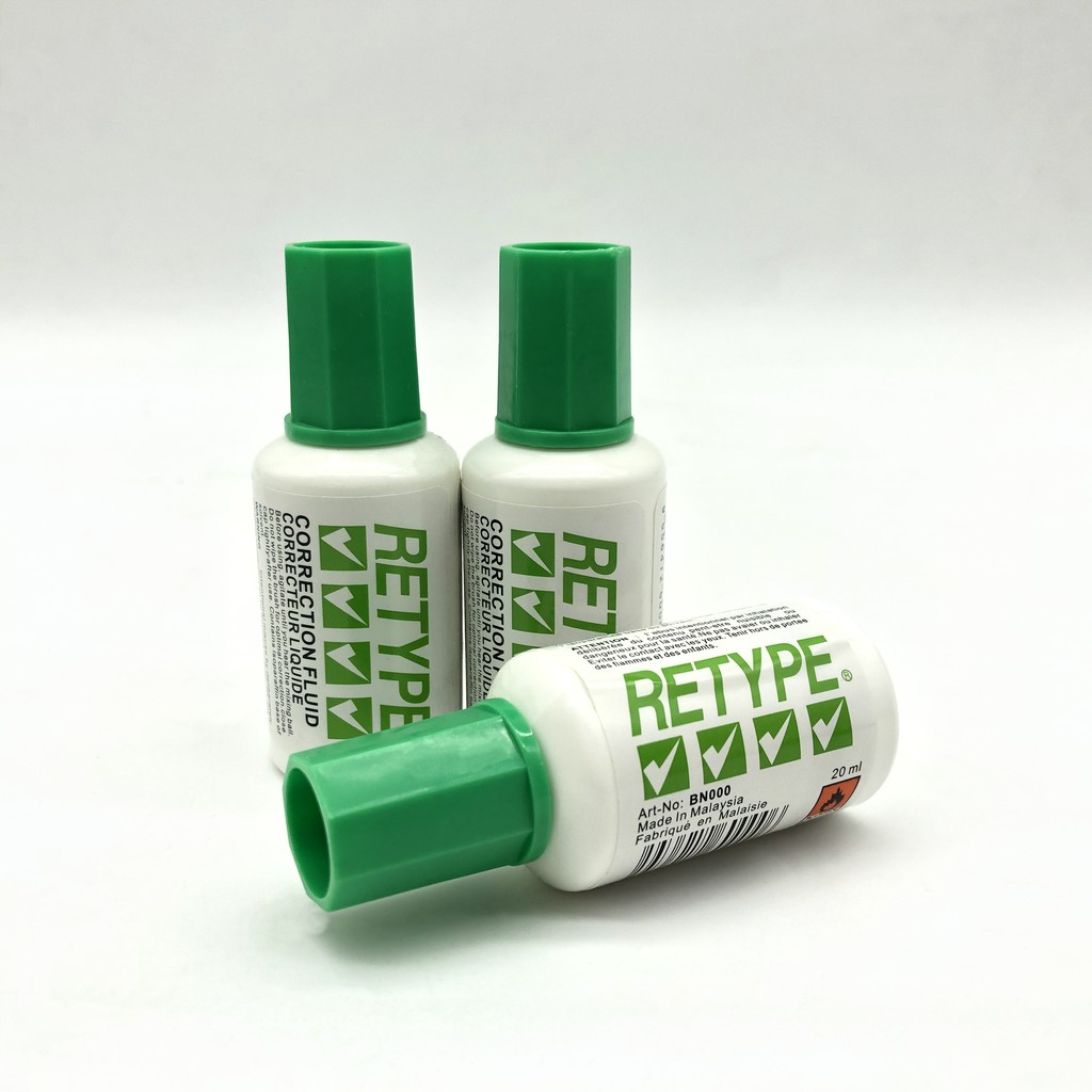Retype correction fluid store