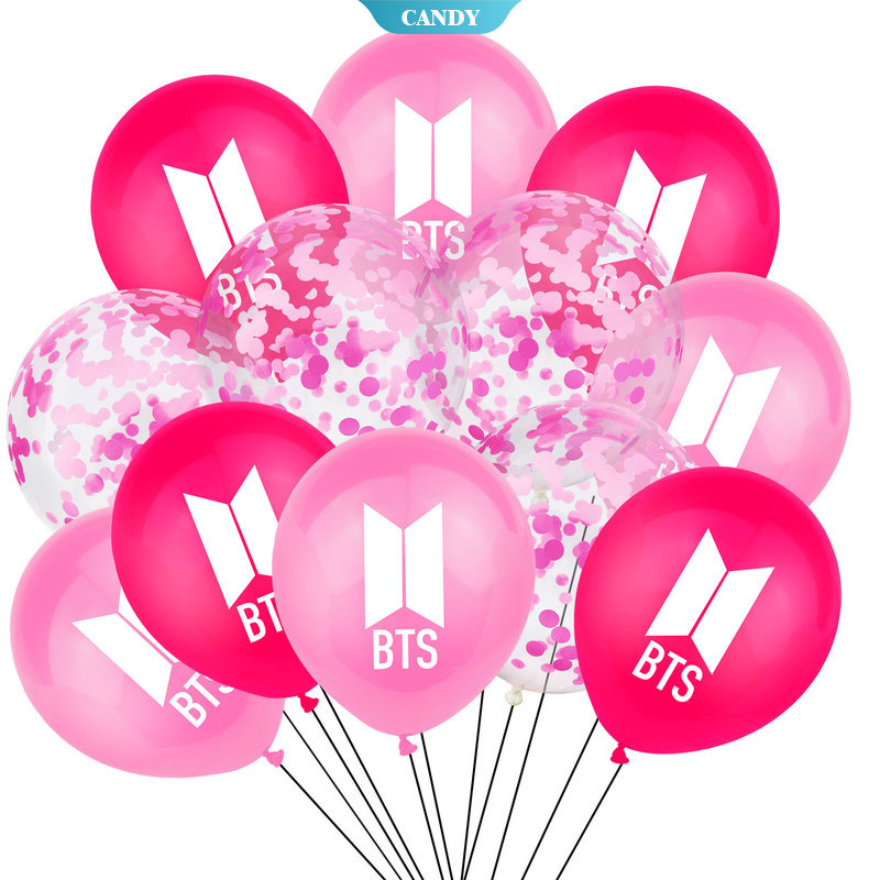 15pcs/set BTS colorful sequined balloon combination BTS birthday theme ...
