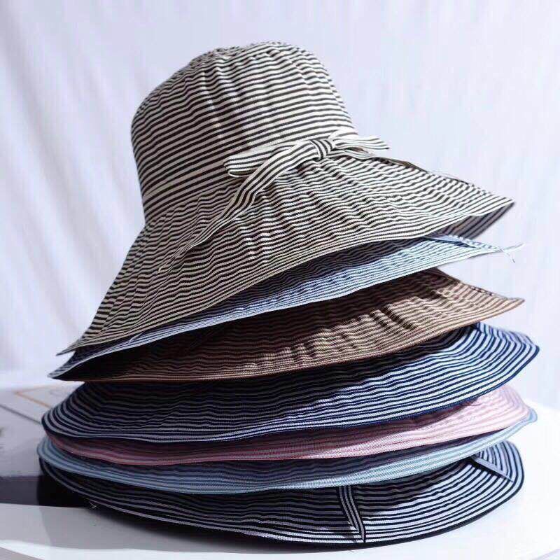 Wide brim waterproof fabric hat (With drawstring + frame) | Shopee ...